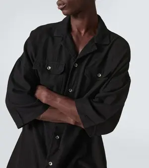 Rick Owens Magnum Tommy Oversized Cotton Shirt - Black