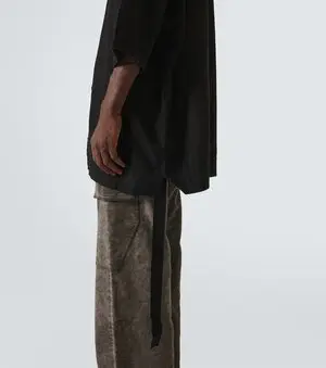 Rick Owens Magnum Tommy Oversized Cotton Shirt - Black