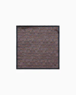 Giorgio Armani Printed Silk Pocket Square Brown