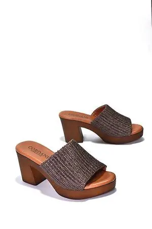 Cordani Wayl Wood-bottom Heels - Brown