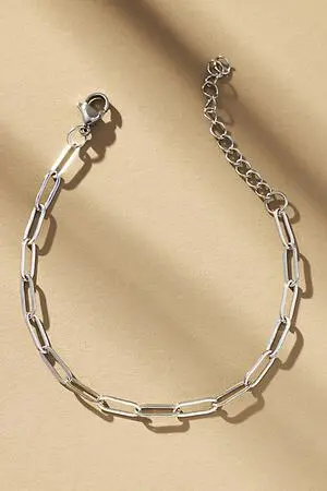 BOXBAR Paperclip Charm Bracelet - Silver