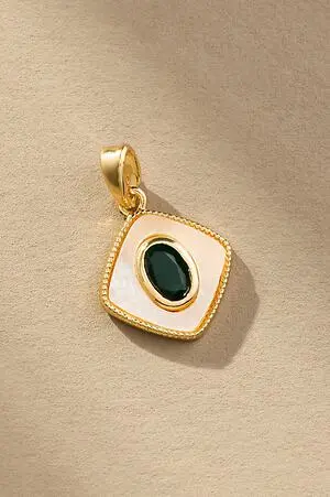 BOXBAR Rhombus Gem Charm - Gold
