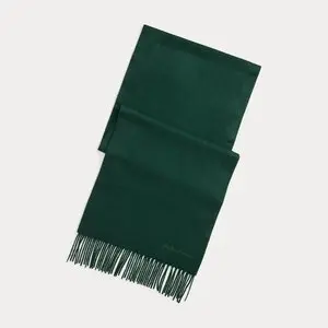 Polo Ralph Lauren Fringe Cashmere Scarf Dk Racing Green