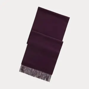 Ralph Lauren Fringe Cashmere Scarf - Manor Purple