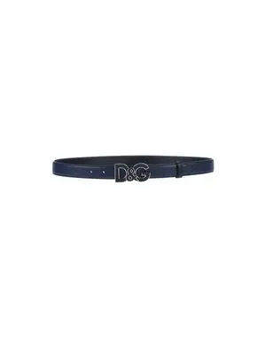 Dolce & Gabbana Calfskin Belt - Navy