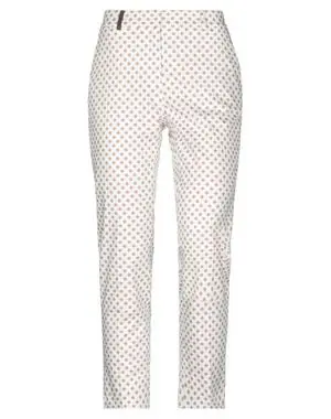 Peserico Straight Leg Pants With Leather Detailing - Beige