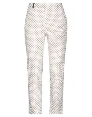 Peserico Straight Leg Pants With Leather Detailing - Beige