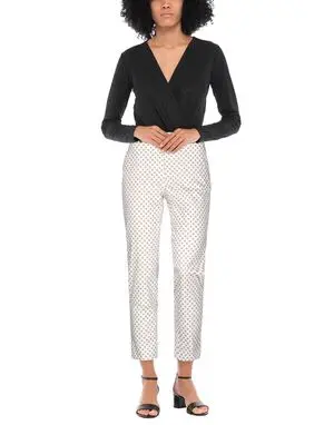 Peserico Straight Leg Pants With Leather Detailing - Beige