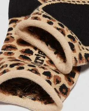 Dr. Martens Leopard Heart Cotton Blend Socks