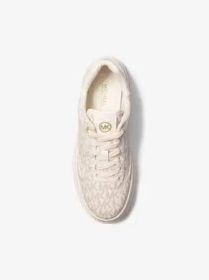 Michael Kors Hayes Signature Logo Platform Sneakers - Natural