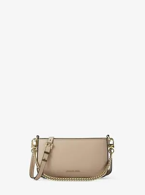 Michael Kors Bryant Small Pebbled Leather Convertible Pochette - Natural