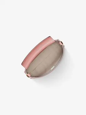 Michael Kors Bryant Small Pebbled Leather Convertible Pochette - Pink