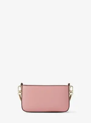 Michael Kors Bryant Small Pebbled Leather Convertible Pochette - Pink