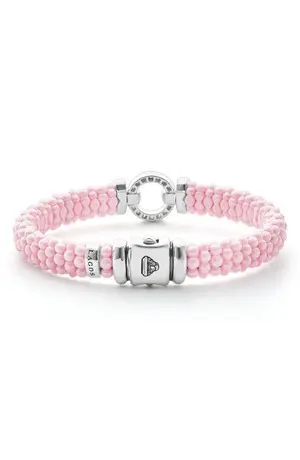 Lagos Caviar Ceramic Circle Bracelet - Pink