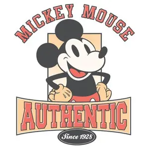 MICKEY & FRIENDS Authentic Since 1928 Short Sleeve Graphic T-shirt