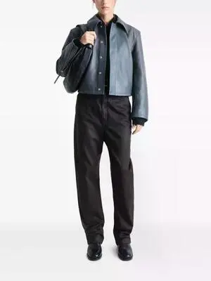 LEMAIRE Boxy Cropped Leather Jacket