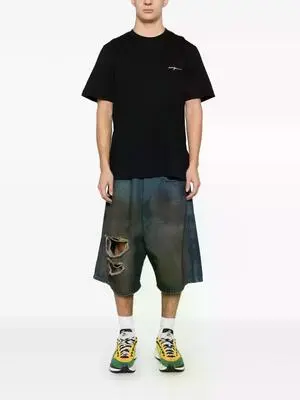 MSGM Logo-embroidered T-shirt - Black
