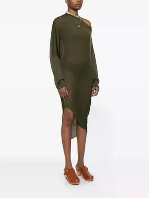 P.a.r.o.s.h Asymmetric Midi Dress