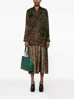 UMA WANG Khloe Floral Blazer - Brown