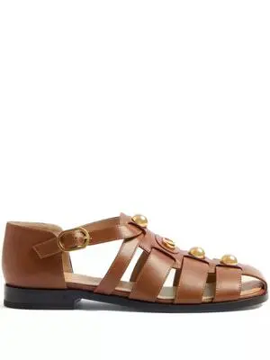 Valentino Garavani Vlogo Signature Fisherman Sandals - Brown