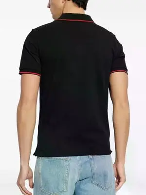 DIESEL® Polo Shirt With Micro Embroidery - Black