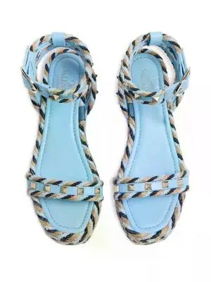 Valentino Garavani 45mm Rockstud Flatform Sandals - Neutrals