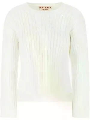 Marni Cotton-blend Jumper - White