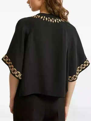 YVES SALOMON Embroidered Silk Blouse