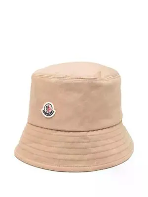 Moncler Logo-patch Bucket Hat - Neutrals