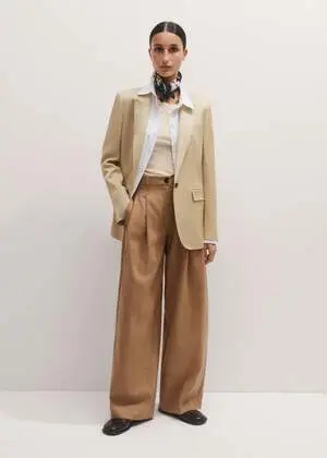 ME+EM Pleated Wide Leg Trousers