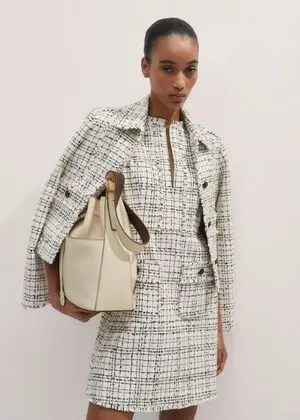 ME+EM Tweed Layered Mini Dress