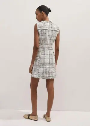 ME+EM Tweed Layered Mini Dress
