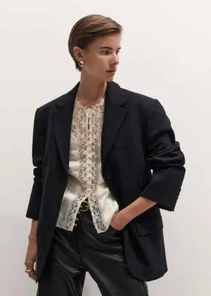 ME+EM Oversized Blazer - Black