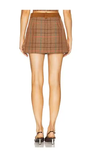 AREA Crystal Mini Skirt - Brown