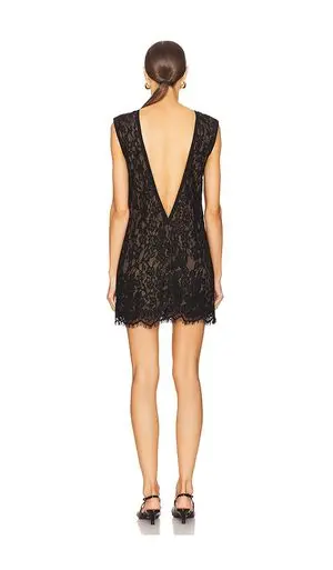 HELSA The Lace Mini Dress - Black