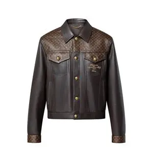 LOUIS VUITTON Leather Trucker Jacket