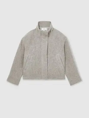 REISS Phillipa Wool Bomber Jacket