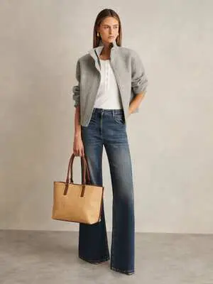 REISS Phillipa Wool Bomber Jacket