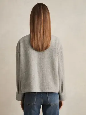 REISS Phillipa Wool Bomber Jacket