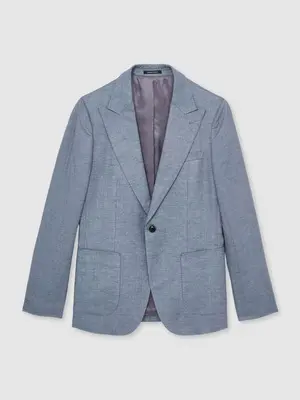 REISS Warner Linen Single-breasted Suit Blazer Slim-fit