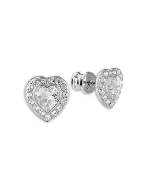 SWAROVSKI Ariana Grande Crystal Heart Stud Earrings - Silver