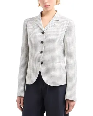 Emporio Armani Houndstooth Jacquard Blazer