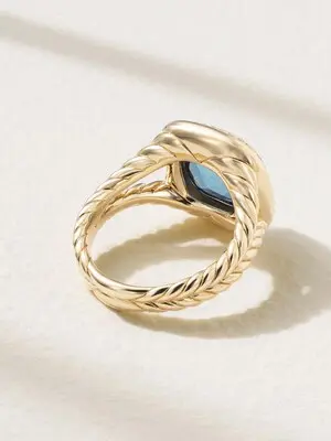 David Yurman Albion® 18-karat Gold, Topaz, And Diamond Ring