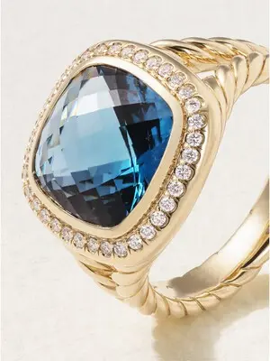 David Yurman Albion® 18-karat Gold, Topaz, And Diamond Ring