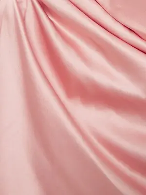 Staud Phare Draped Silk-blend Midi Dress