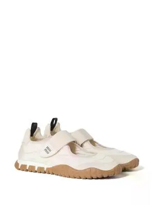 Miu Miu Tyre Ballerina Shoes - Neutrals