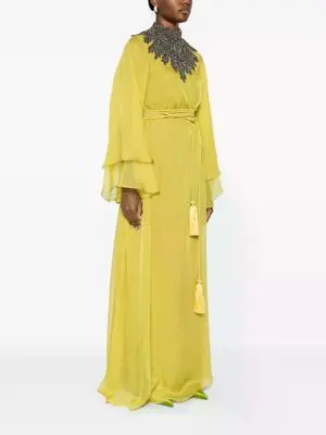 JEAN-LOUIS SABAJI Embellished Maxi Dress