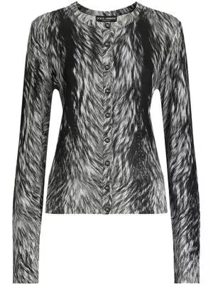 DOLCE & GABBANA Dolce & Gabbana Fur-Print Cardigan