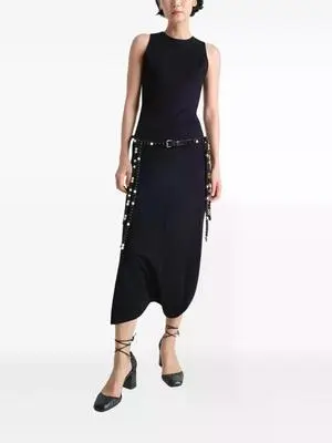 LEMAIRE Twisted-hem Midi Dress - Black