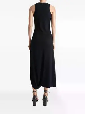 LEMAIRE Twisted-hem Midi Dress - Black